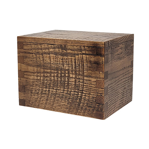 Box Jointed Oak Urn Large | Thacker Caskets, Inc.